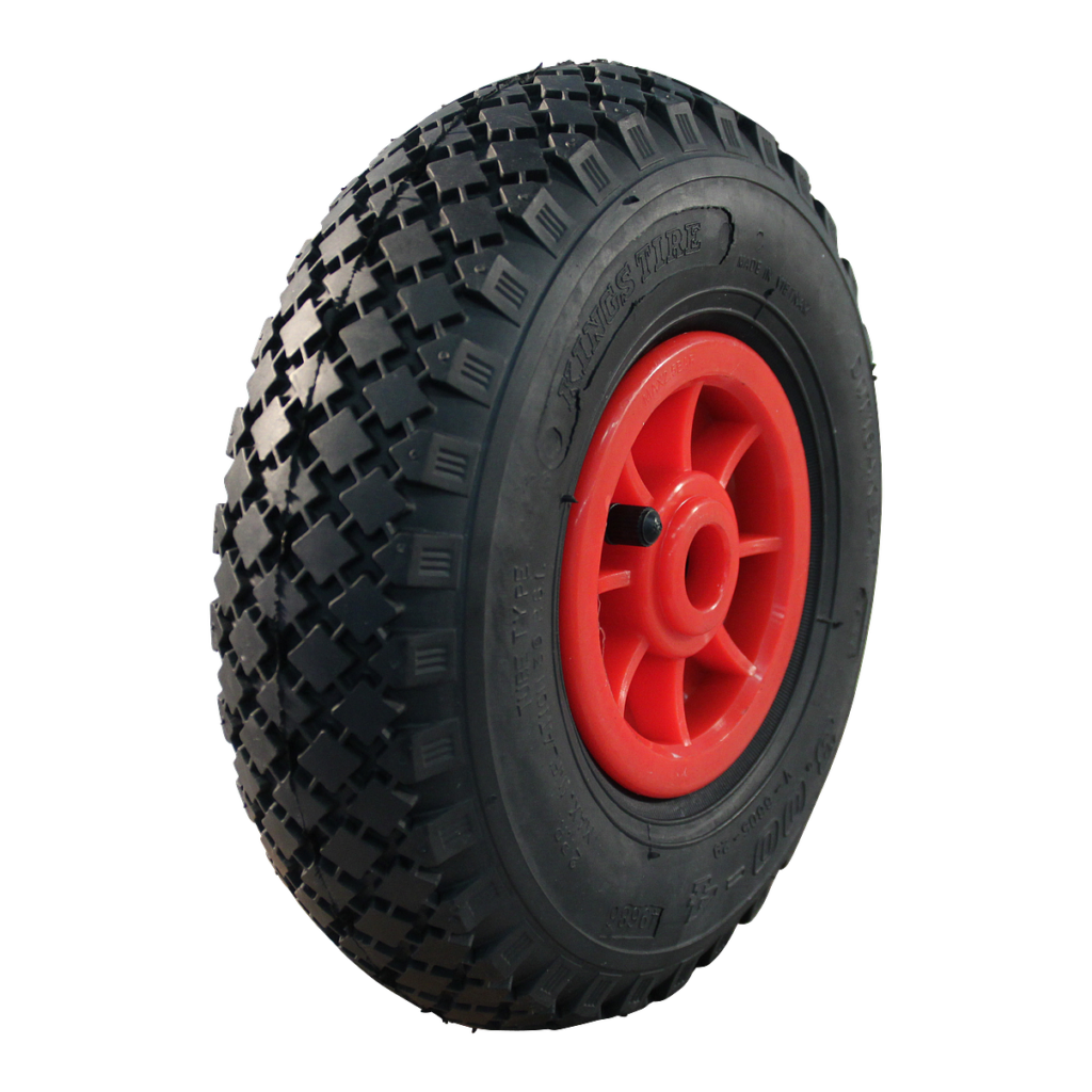 Rad Kunststoff, 260mm 3.00-4, Luftreifen 4PR, Rollenlager, S-2303, 25mm Achsloch - Rollers.de